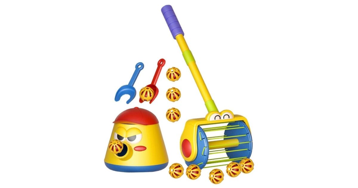 Interactive walking toy with suction function and ball throwing game ...
