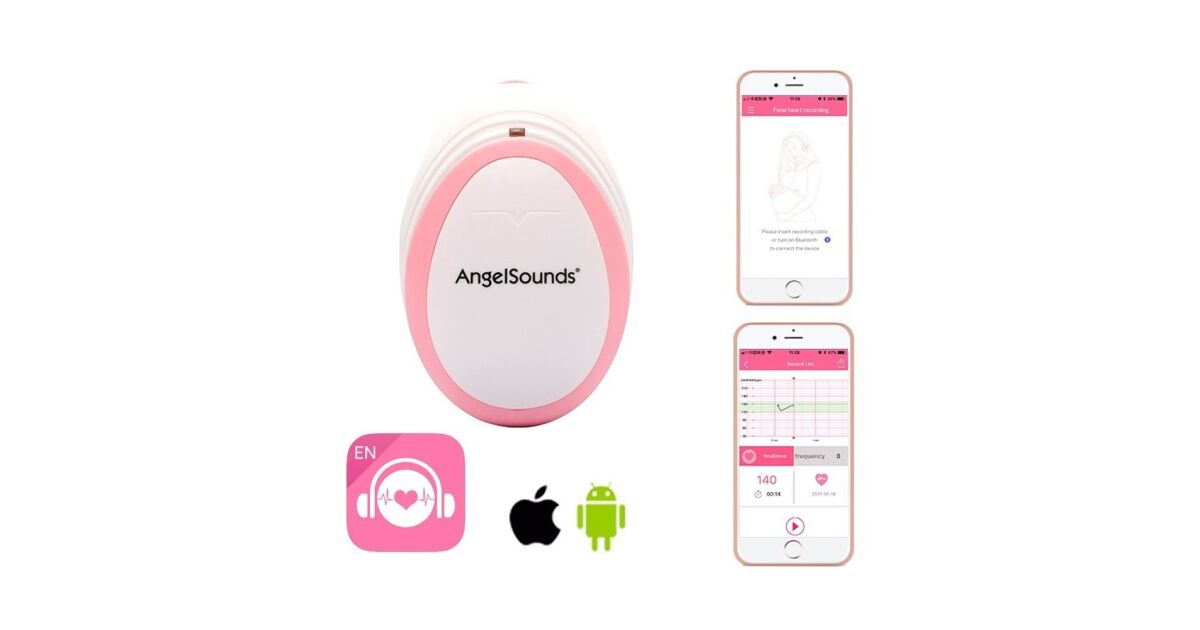 Angelsounds magzati szívhang hallgató okostelefonhoz JPD-100S Mini ...