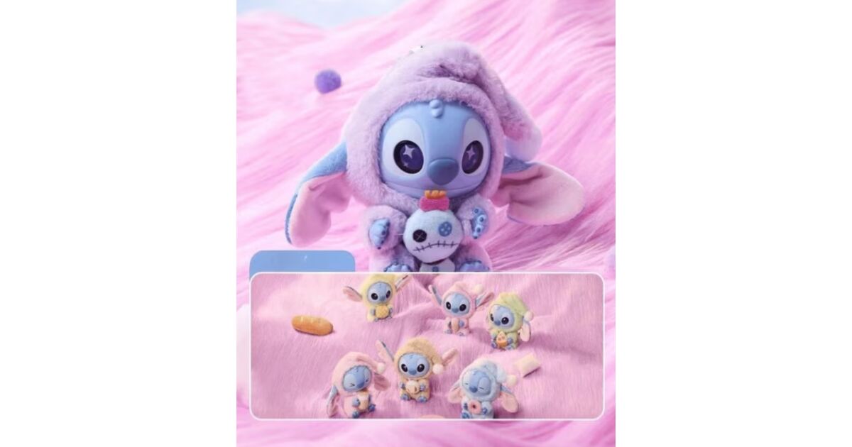 Stitch Labubu Style Plush Toy - Disney Mystery Box Figure, Random Model ...