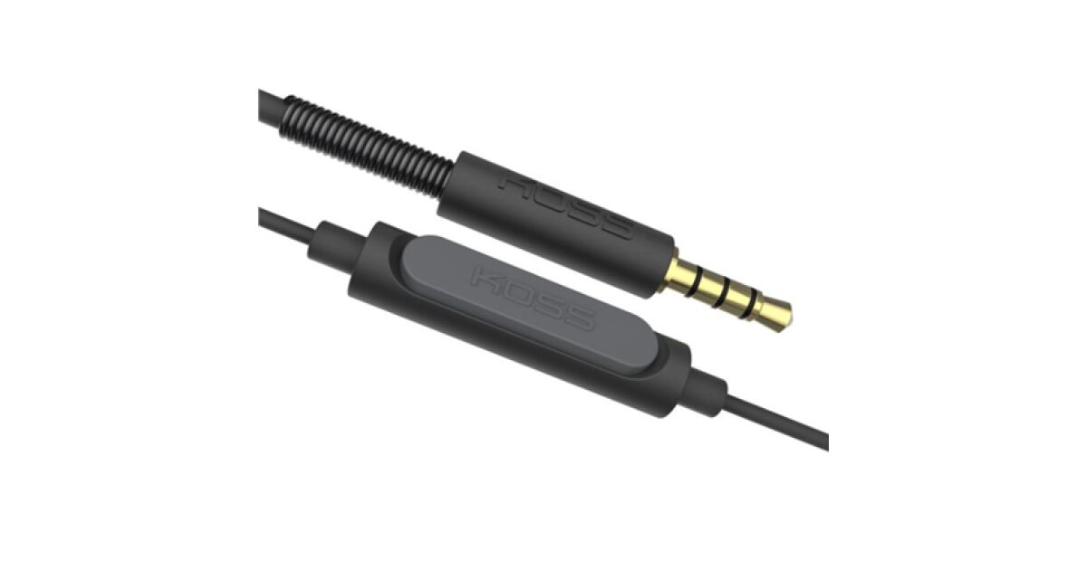 Koss | Slúchadlá | KPH30iK | Káblové | Na uši | Mikrofón | Čierna ...