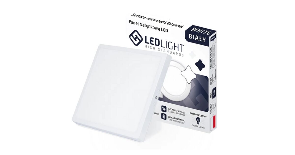 Panou LED pentru tavan, montat pe suprafață, fără pâlpâire, CCD, alb ...