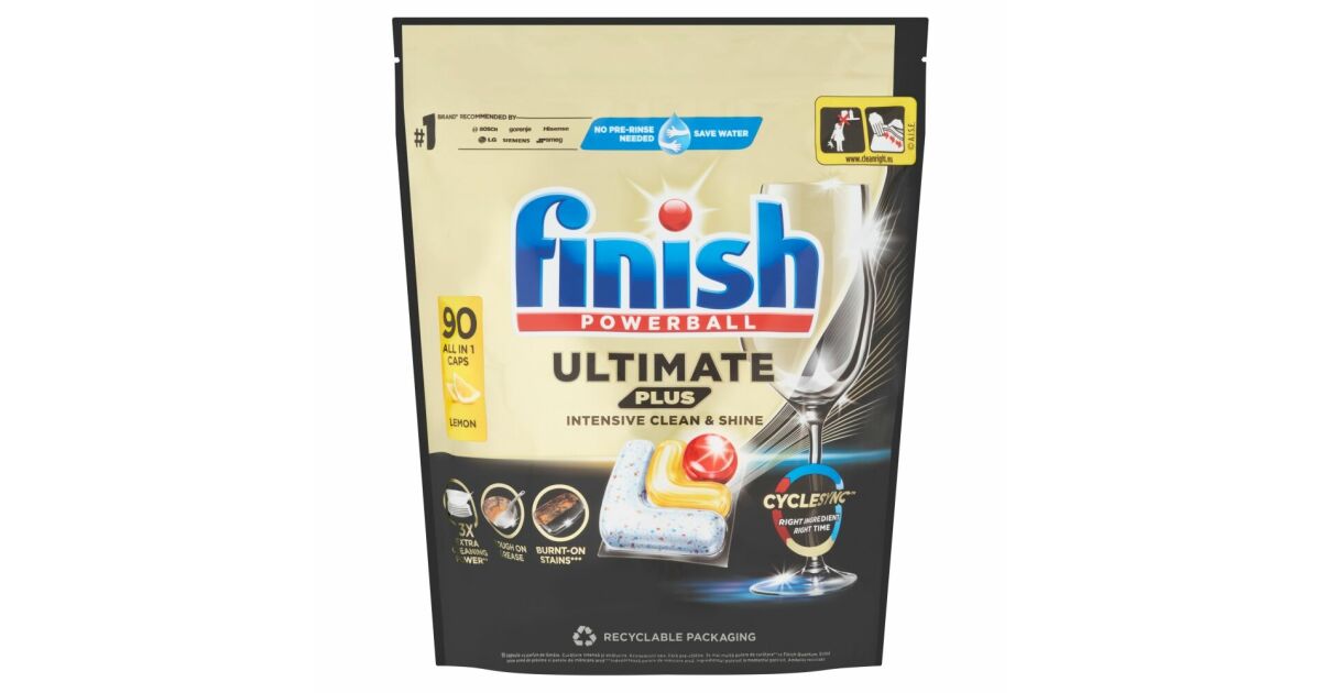 Finish Powerball Ultimate Plus All in 1 Lemon Mosogatógép kapszula ...