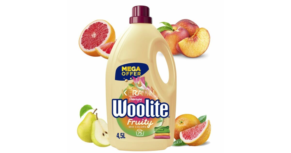 Woolite Keratin Therapy Fruity Mosószer csomag színes és sötét ruhákhoz ...