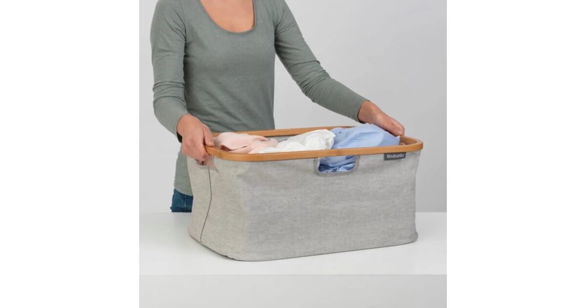 Cos pentru rufe pliabil, Brabantia, Foldable, 40 litri, gri | Pepita.com