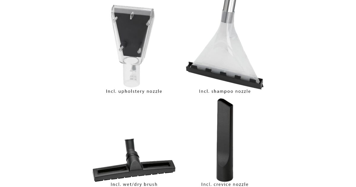 Aspirator multifunctional cu spalare 4in1, Clatronic, 1200 W, galben ...