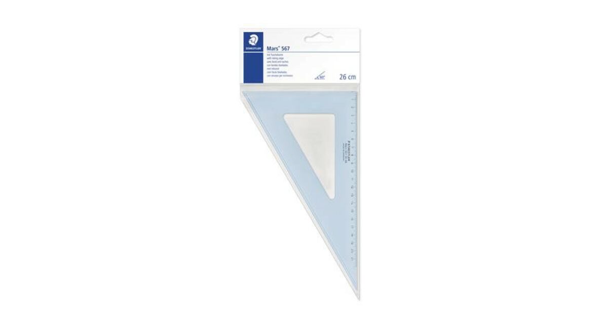STAEDTLER Mars 567 Háromszög Vonalzó - 60°, 25 cm, Átlátszó Kék | Pepita.hu