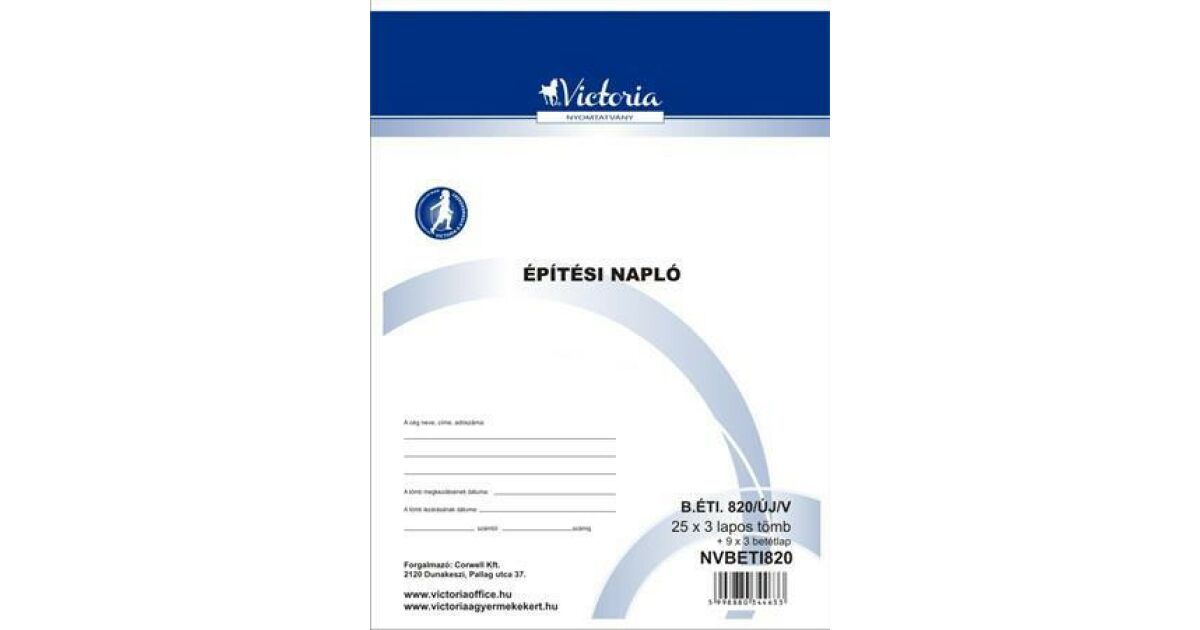 VICTORIA PAPER Építési Napló - A4, 10 tömb/csomag | Pepita.hu