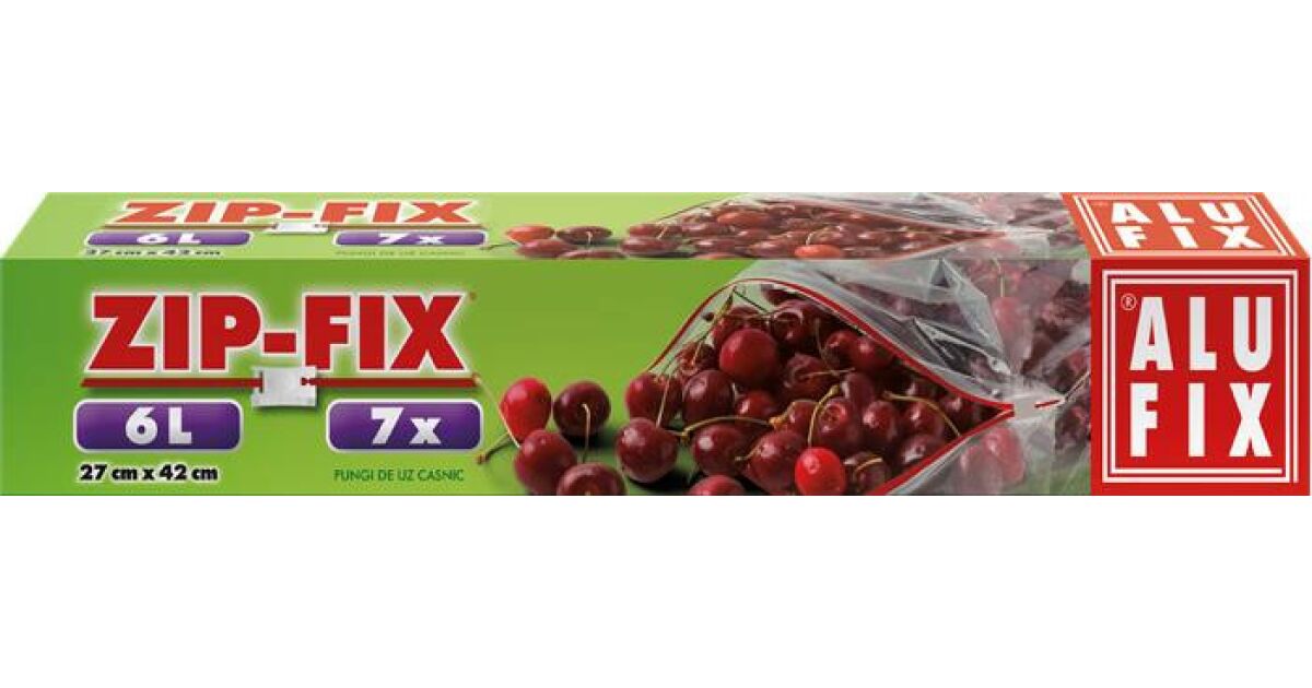 ALUFIX Zipp Fix Cipzáras Zacskó - 6L, 7 db, Visszazárható | Pepita.hu