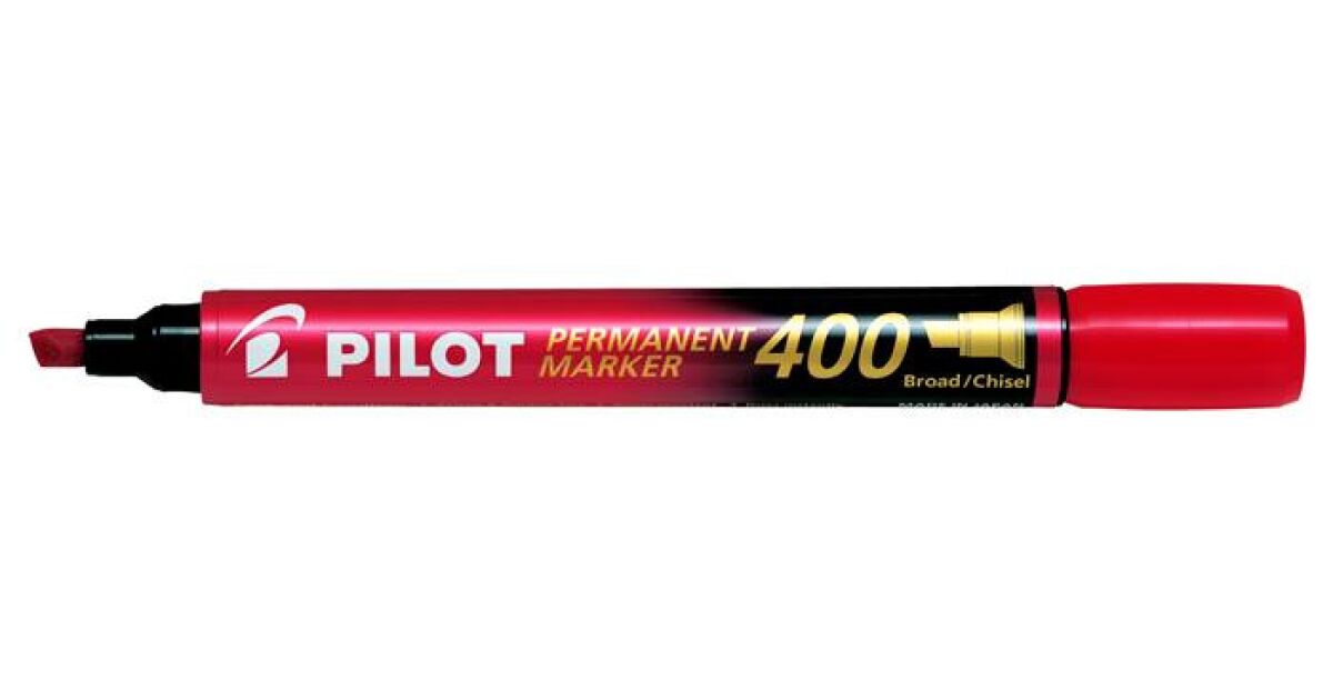 PILOT Permanent Marker 400 - Piros Alkoholos Marker, 1.5-4mm | Pepita.hu