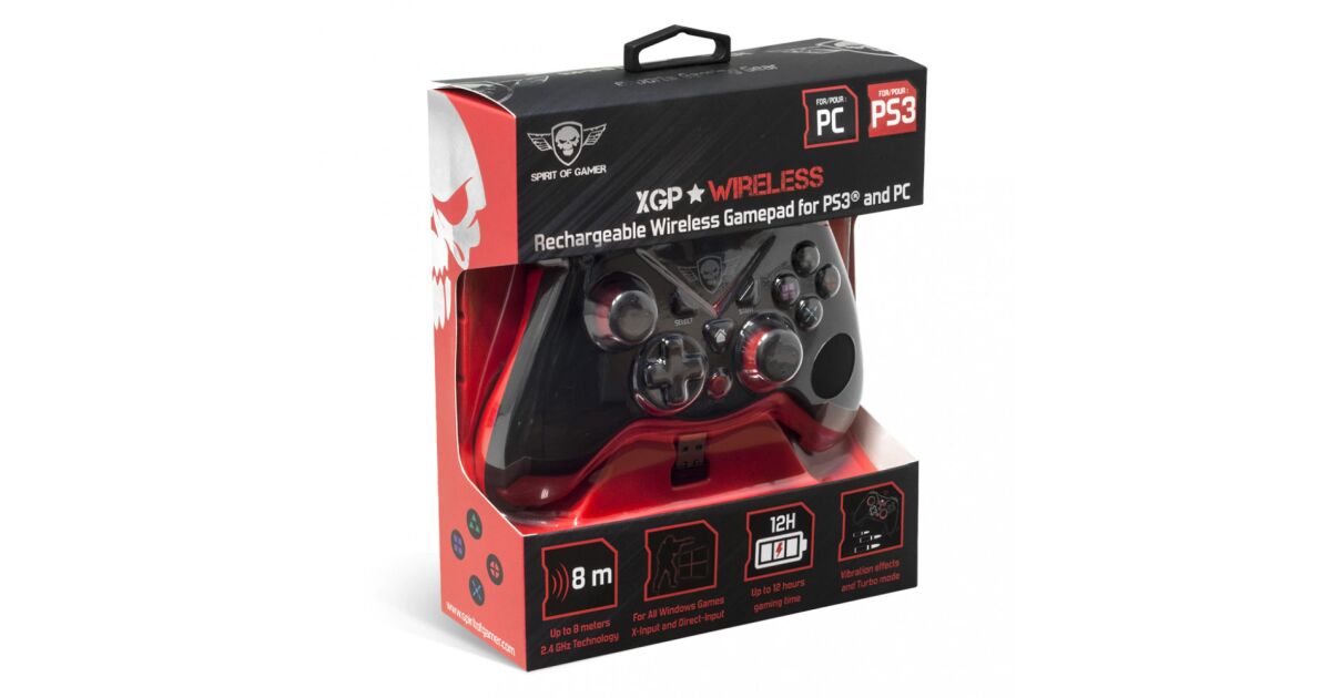 Spirit of Gamer XGP Wireless Red Gamepad - PC/PS3 Vezeték Nélküli ...