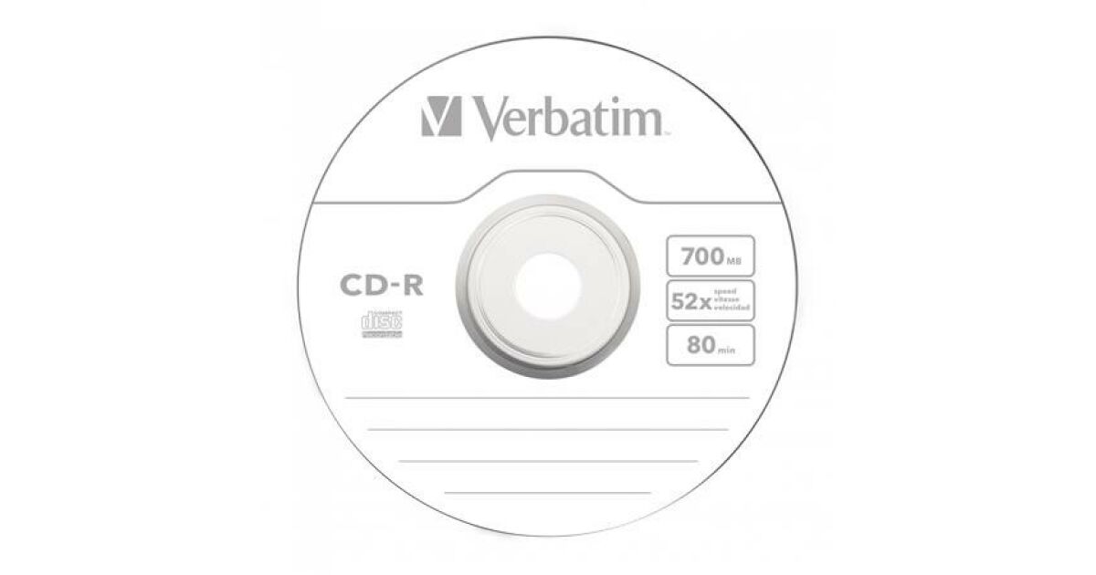 Verbatim DataLife CD-R Lemez - 700MB, 52x, 50db | Pepita.hu