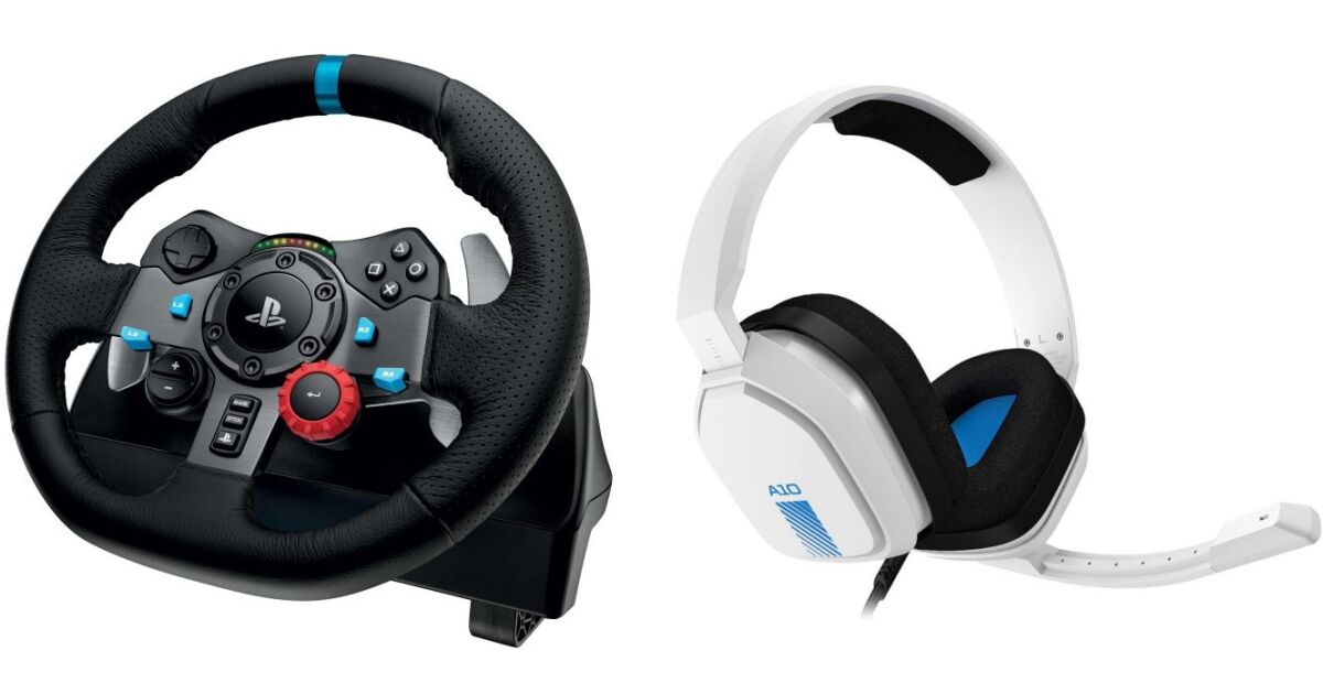 Logitech G29 Driving Force Racing Wheel + Logitech Astro A10 PS4 ...
