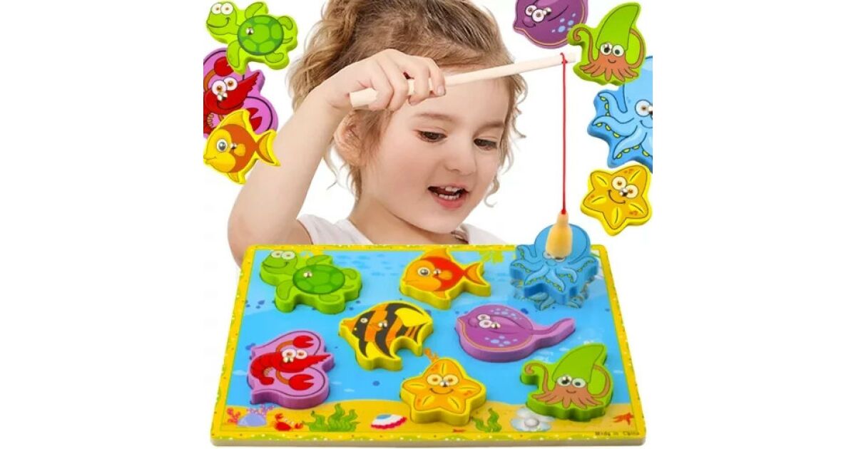 Vélemények: Mágneses Halászós Puzzle Játék - Tengeri Állatok, Fa ...
