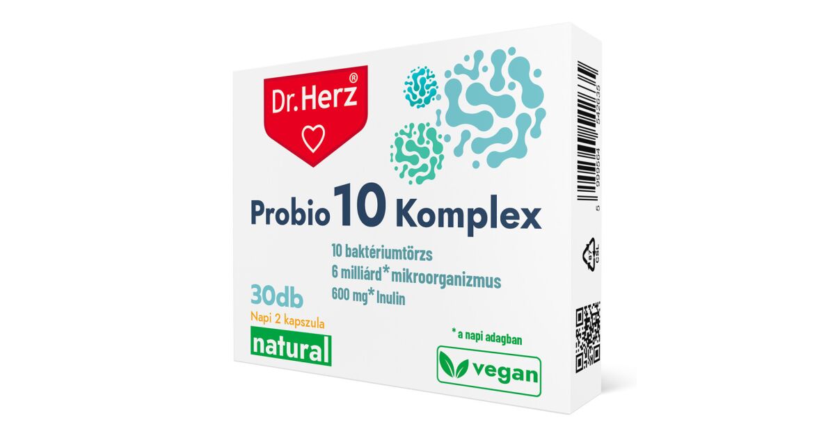 Dr. Herz PROBio 10 Komplex - Probiotikum kapszula - 30 db | Pepita.hu