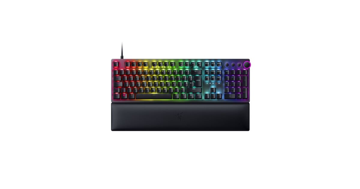 Razer Huntsman V2 UK Fekete Gamer Billentyűzet - Purple Kapcsoló ...