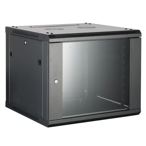 Hikvision 6U Fali Rack Szekrény - 600x600mm, Fekete | Pepita.hu