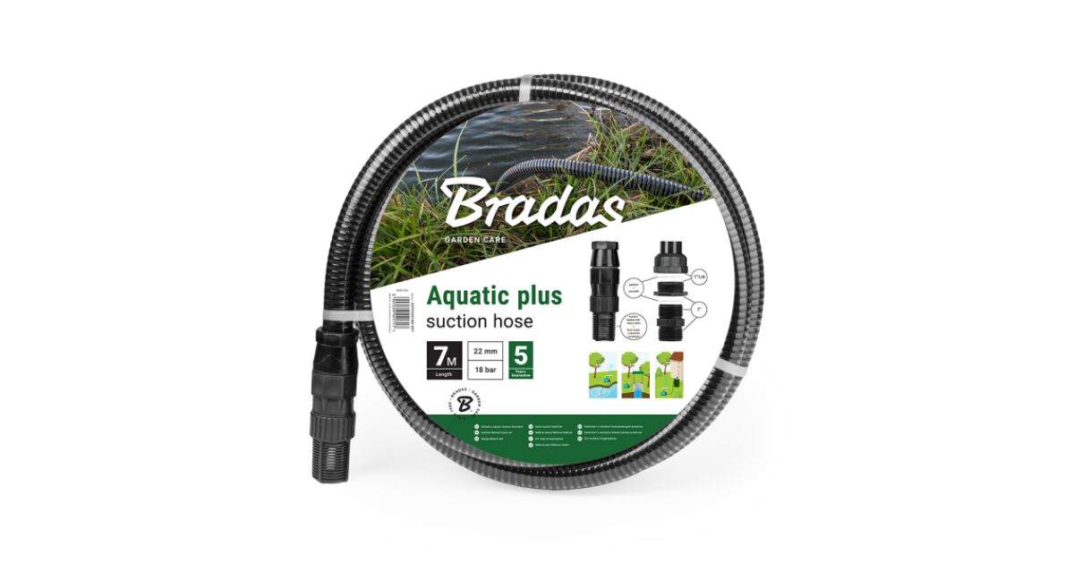 AQUATIC PLUS szívótömlő készlet 7 m - FEKETE | Pepita.hu