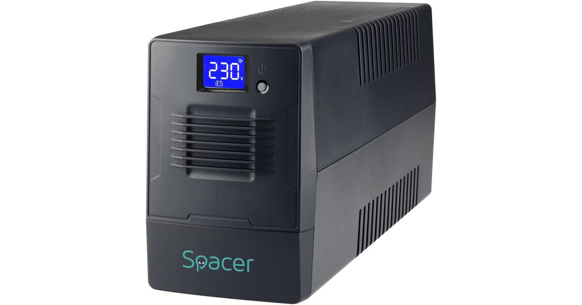 UPS Spacer Line Int. cu management SPUP-2000D-LIT01, 2000VA/1200W, AVR, LCD, 4 prize Schuko ...