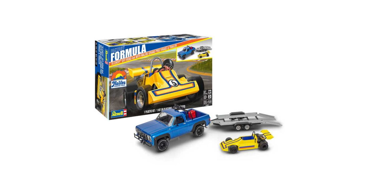 Revell 78 Chevy 4x4 Pickup with Go-kart (14581) 1:25 makett autó ...