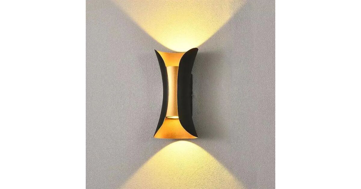 Alessandro Design Pauline LED Kültéri Fali Lámpa - 10W, Fekete/Arany ...