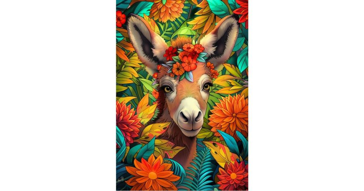 Bluebird - Blooming Fun 1000 db-os puzzle - Virágos szamár | Pepita.hu