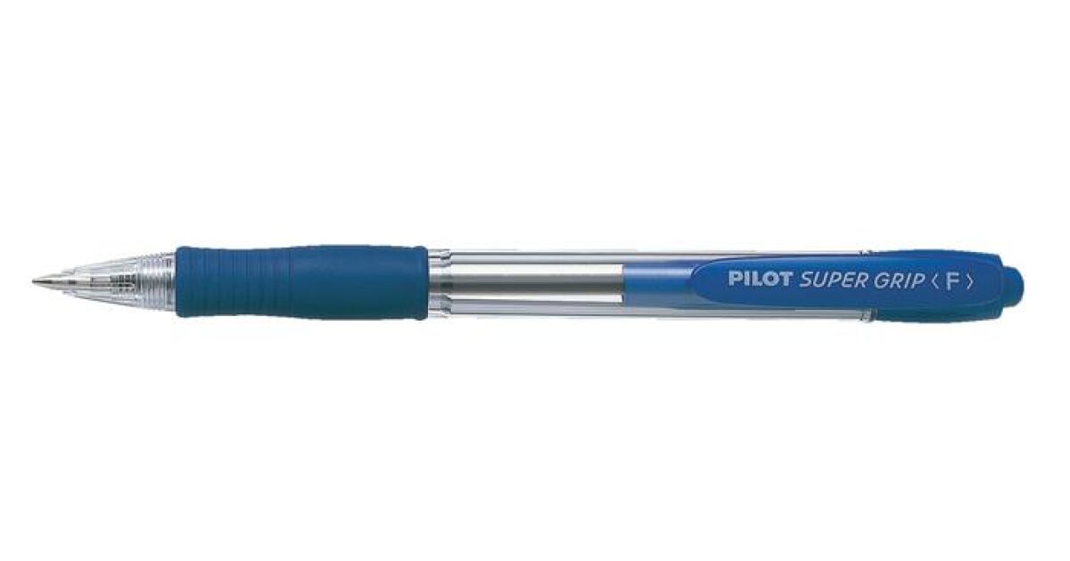Pilot Super Grip Golyóstoll - 0.27mm, Kék, Nyomógombos | Pepita.hu