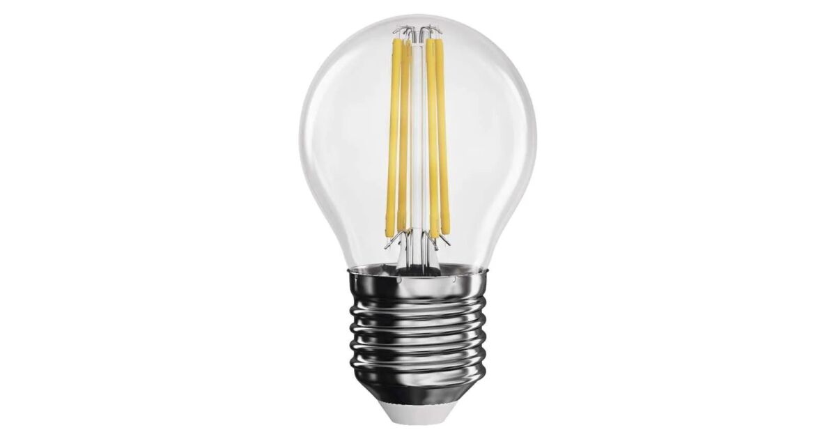 Emos LED Filament Mini Globe Izzó 3.4W E27 2700K - Meleg Fehér | Pepita.hu