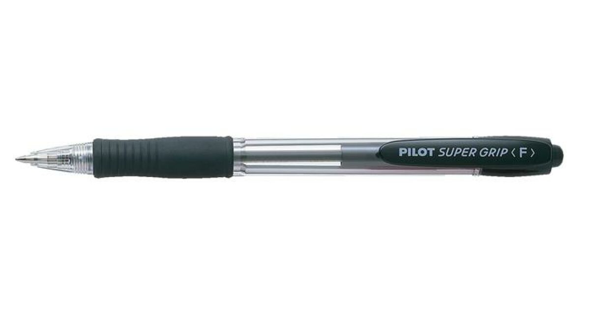 Pilot Super Grip Nyomógombos Golyóstoll - Fekete, 0.7mm | Pepita.hu