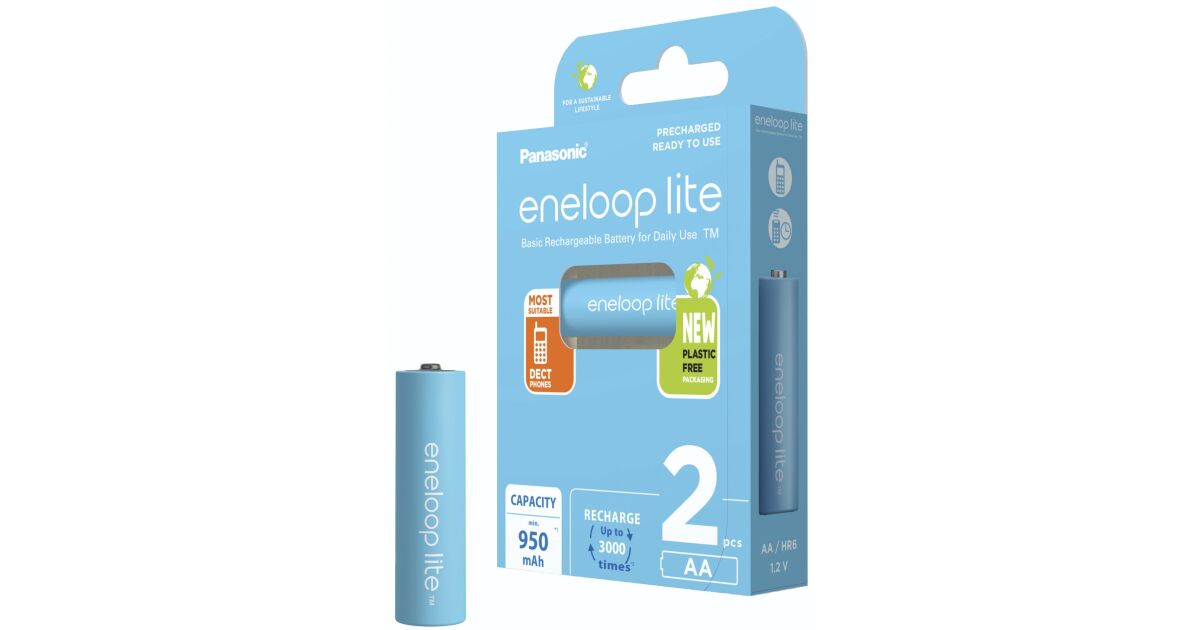 Panasonic Eneloop Lite AA 950mAh Újratölthető Elem - 2db | Pepita.hu
