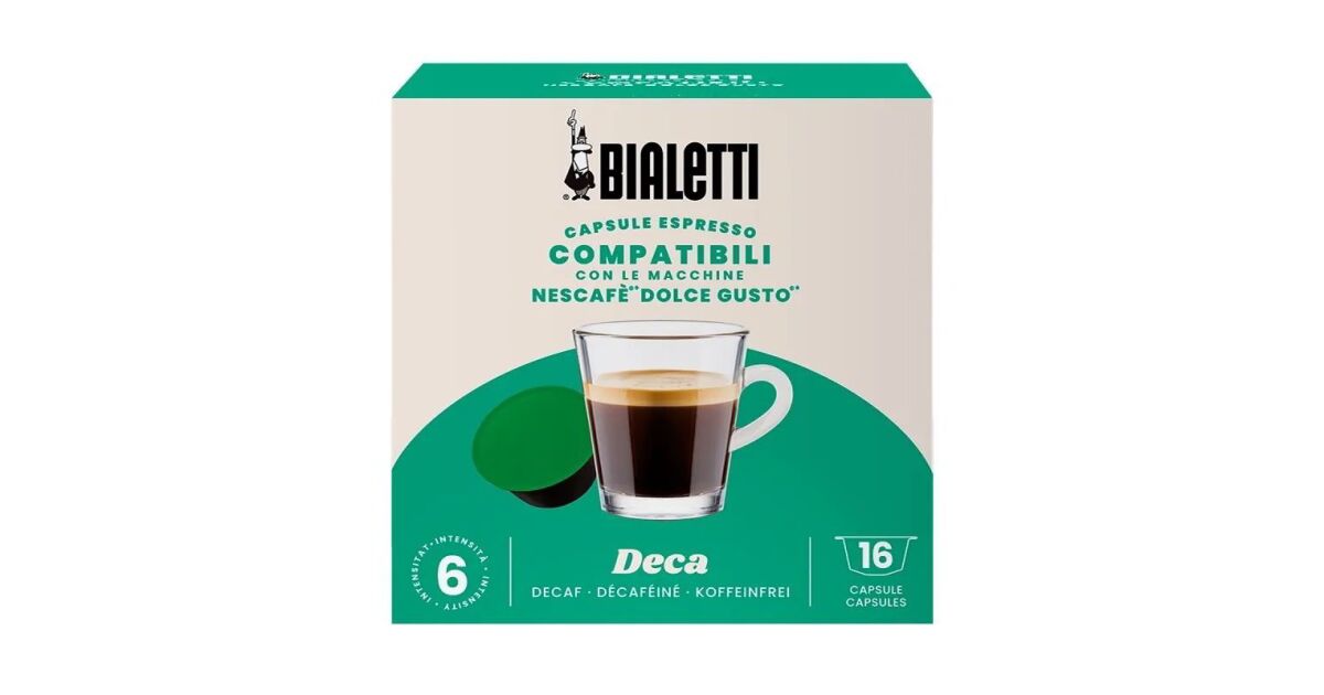 Bialetti Dolce Gusto kompatibilis Deca koffeinmentes Kávé kapszula 16 ...