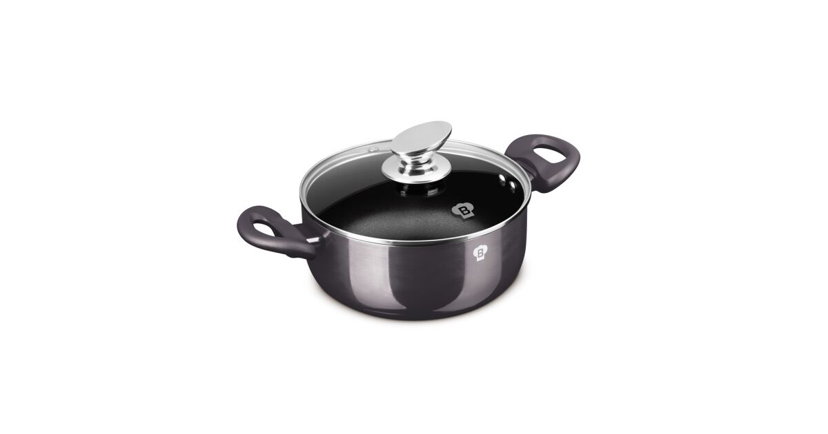 Blauman BL-3963 Carbon Pro Alumínium Lábas Üveg fedővel Ø 20cm 2,5L ...