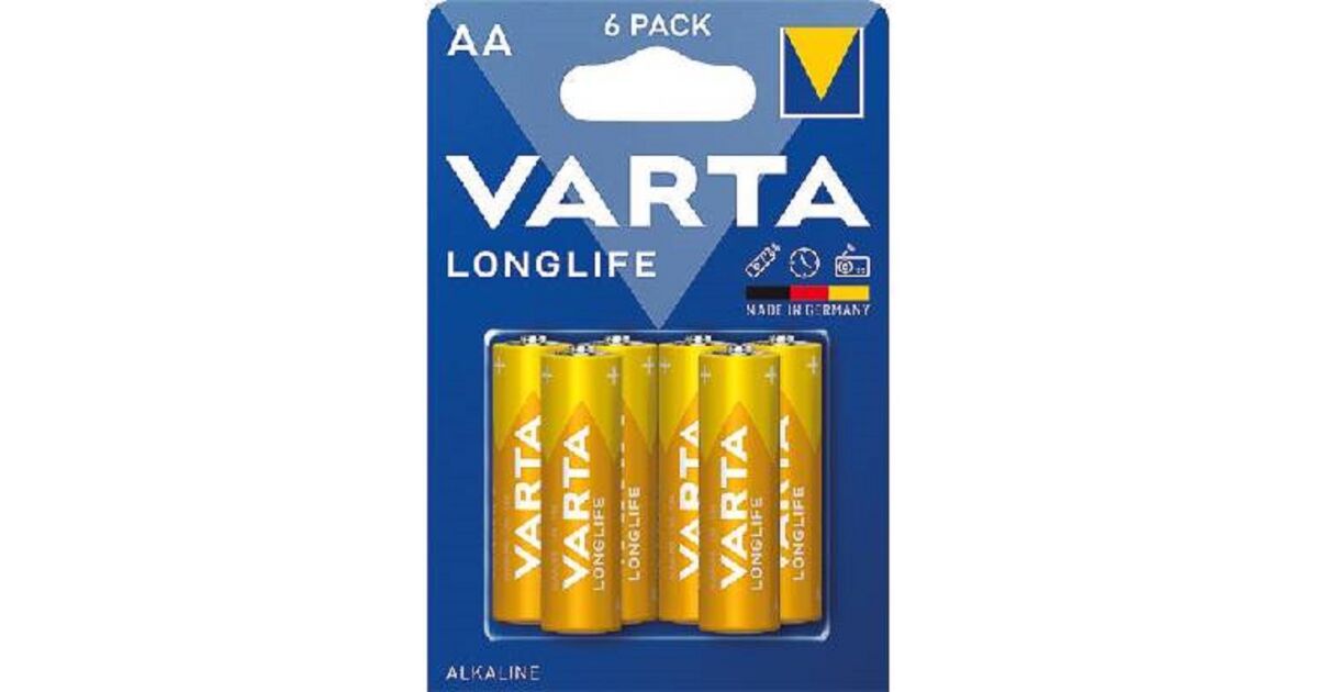 Varta Longlife Alkáli-mangán Ceruzaelem AA (6db/csomag) | Pepita.hu