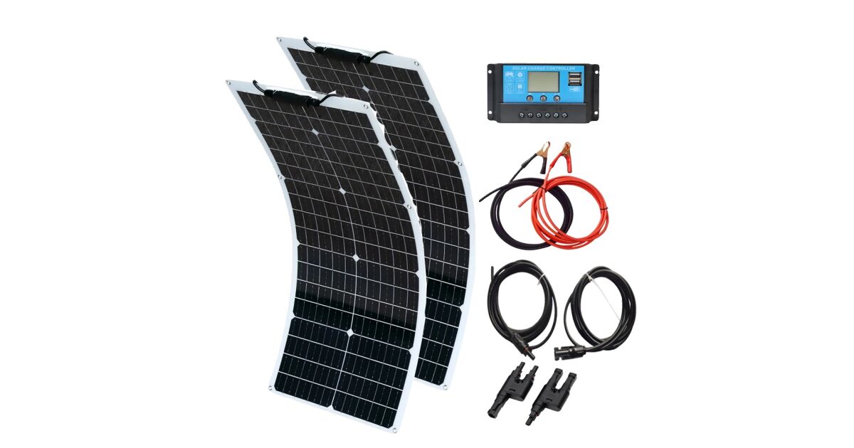 Nagy hatékonyságú napelemkészlet, 50W/100 W monokristályos, rugalmas ...