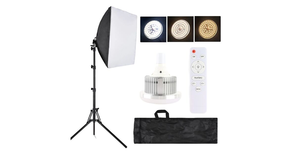 Studio Photography Light Kit, 85W BI Color LED, 40x40cm Softbox, EU ...