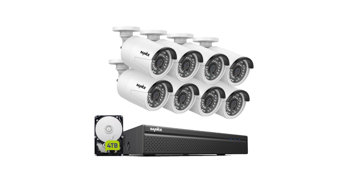 CCTV biztonsági rendszer, 5MP NVR készlet, kültéri vízálló IP -kamera ...