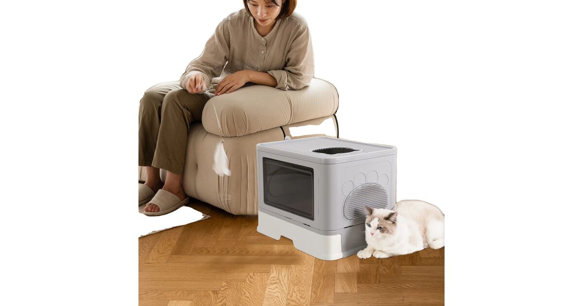 Macska alom doboz, teljesen zárt kialakítás, összecsukható és könnyen ...