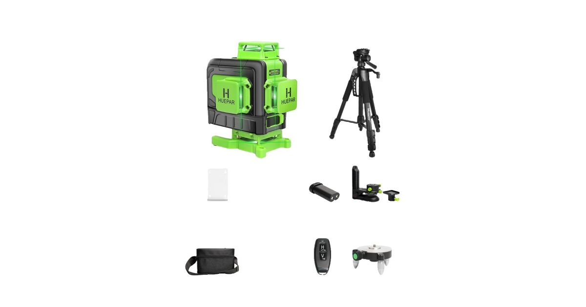 Zöld lézerszint, 16 vonal vetítés, távvezérelt működés, 904DG-TPD14A ...