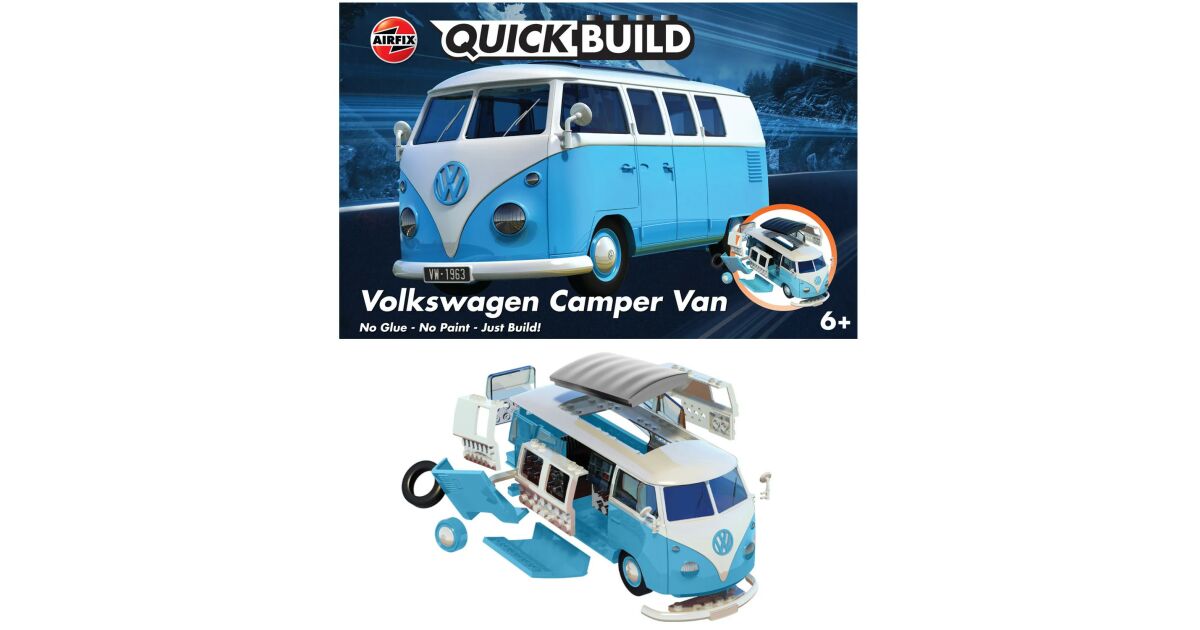 Airfix Quickbuild VW Camper Van - Blue (J6024) | Pepita.hu