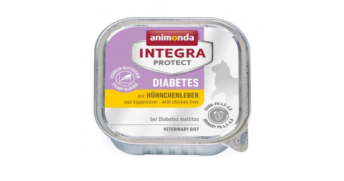 Animonda Cat Integra Protect Diabetes tavă de aluminiu, ficat de pui ...
