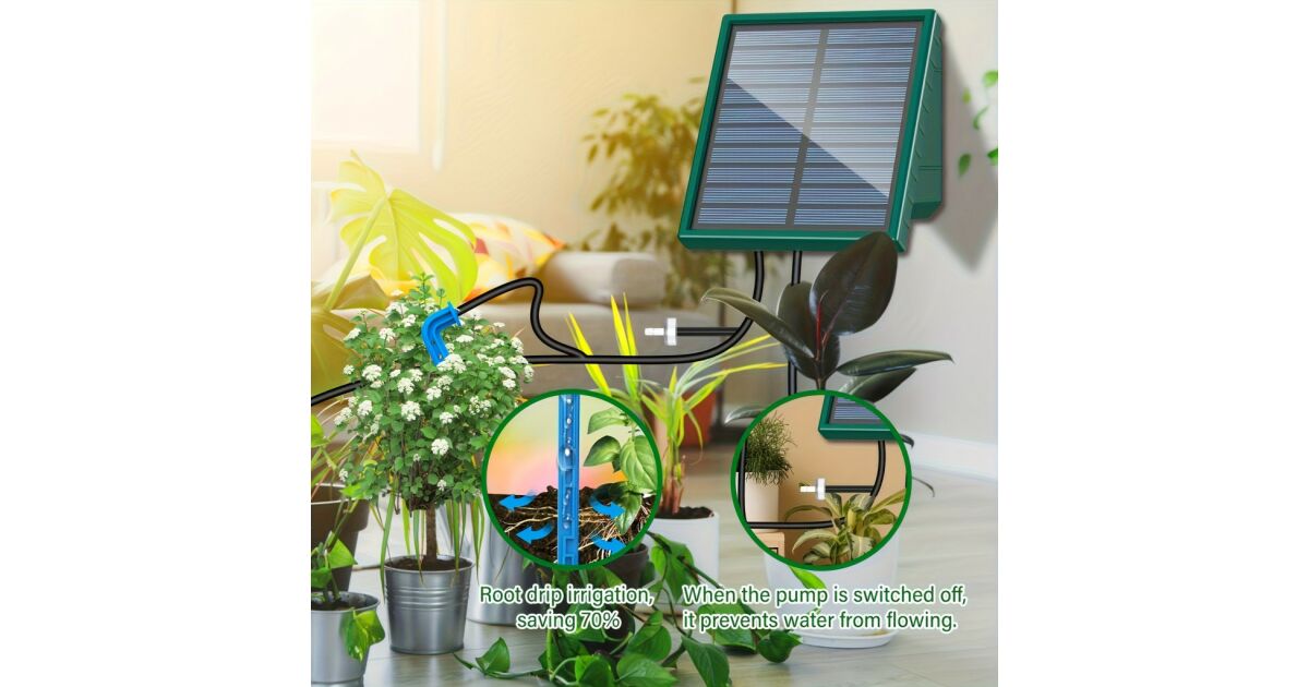 Sistem de irigare prin picurare solar de 1,1W și sistem automat de ...