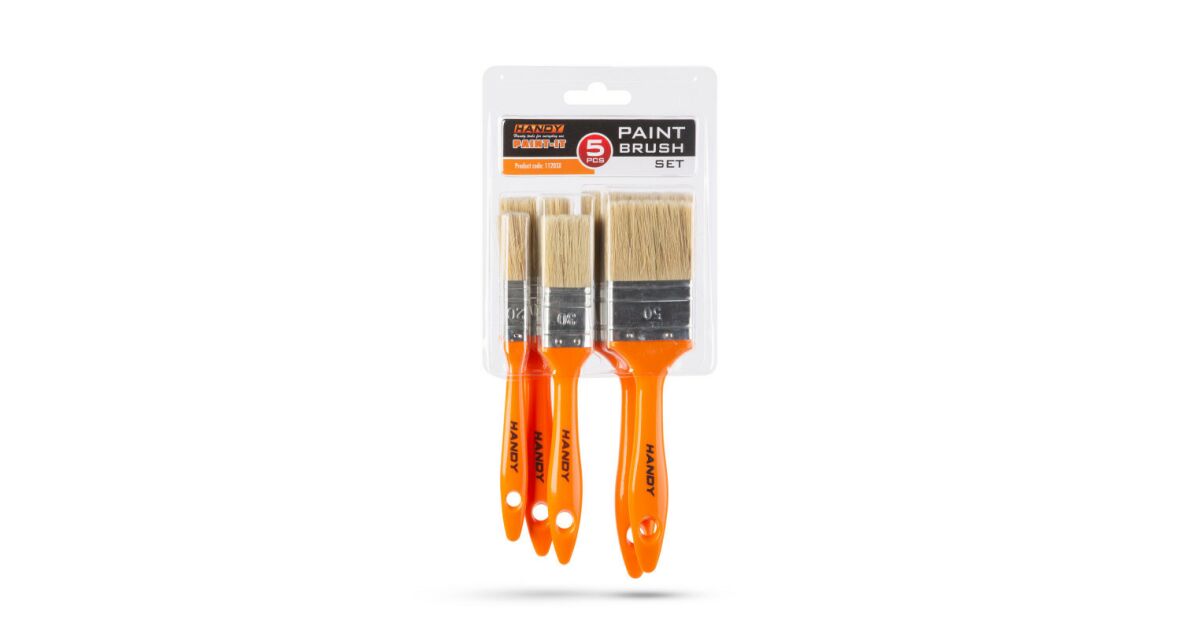 Set pensule de vopsit Handy, plastic - 5 bucăți / pachet - 20 - 60 mm ...