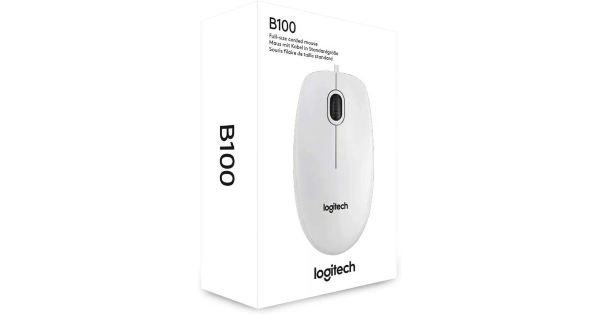 Logitech B100 Optical USB Mouse White | Pepita.hu