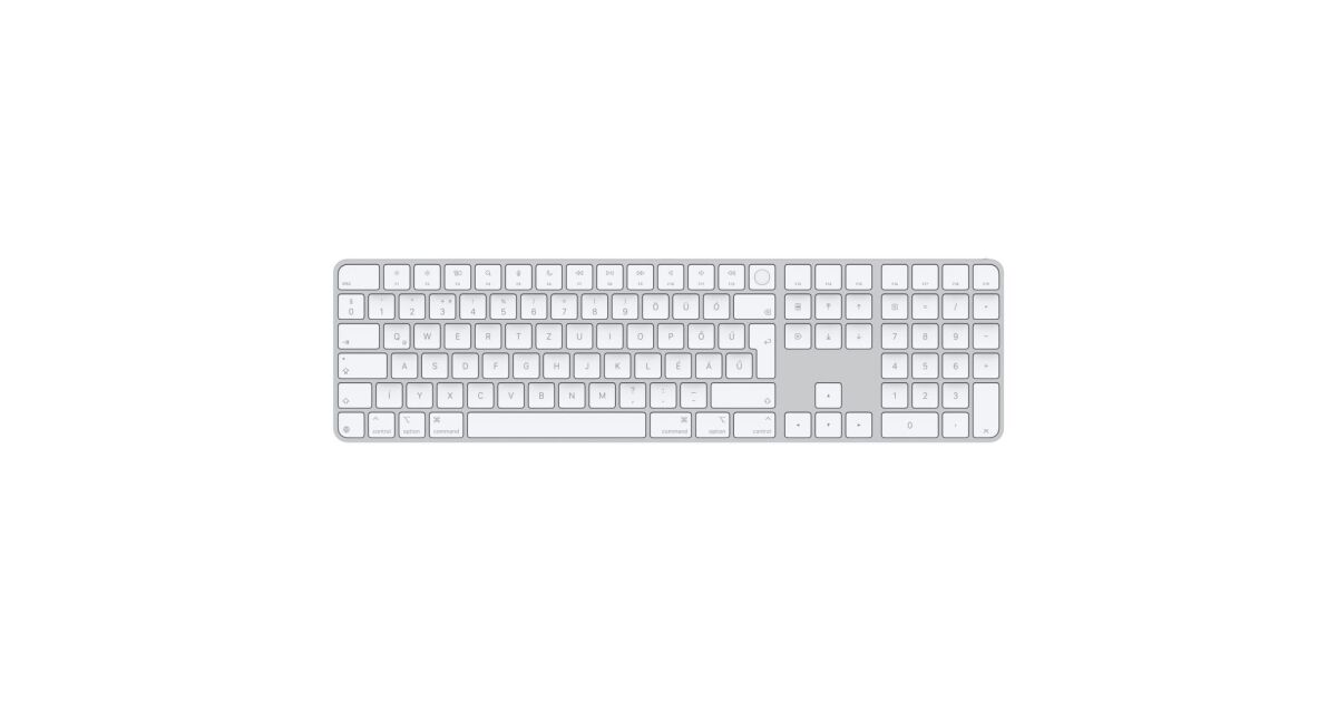 Apple Magic Keyboard (2024) Touch ID and Numeric Keypad Bluetooth ...