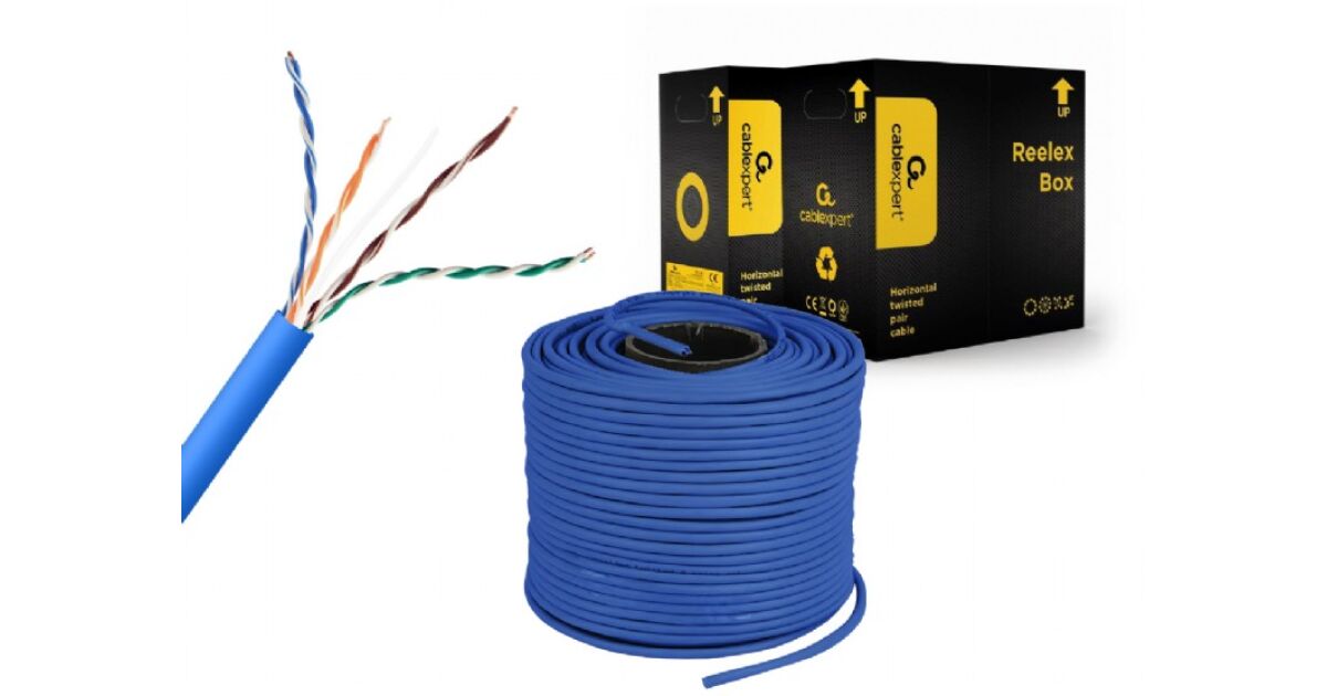 Cablexpert U/UTP CAT5e Installációs kábel 305m - Kék | Pepita.hu