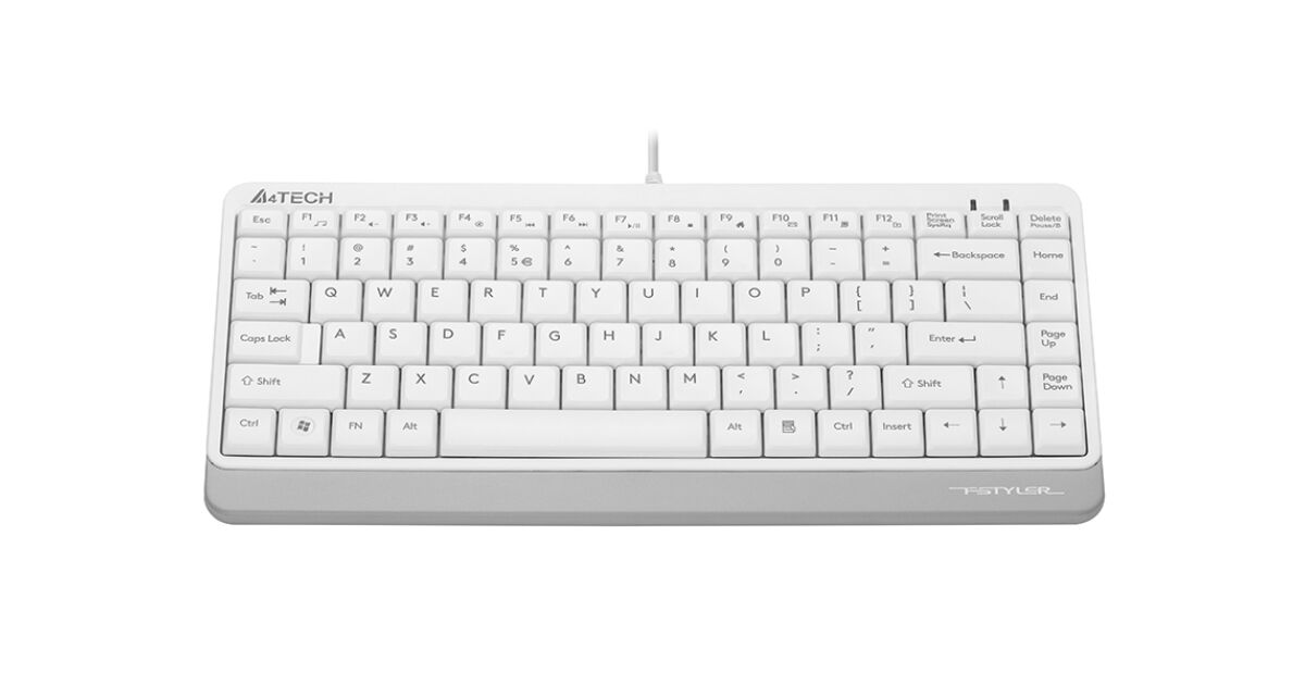A4TECH FSTYLER FK11, USB, Angol, 12 Gyorsillentyű, Fehér, Billentyűzet ...