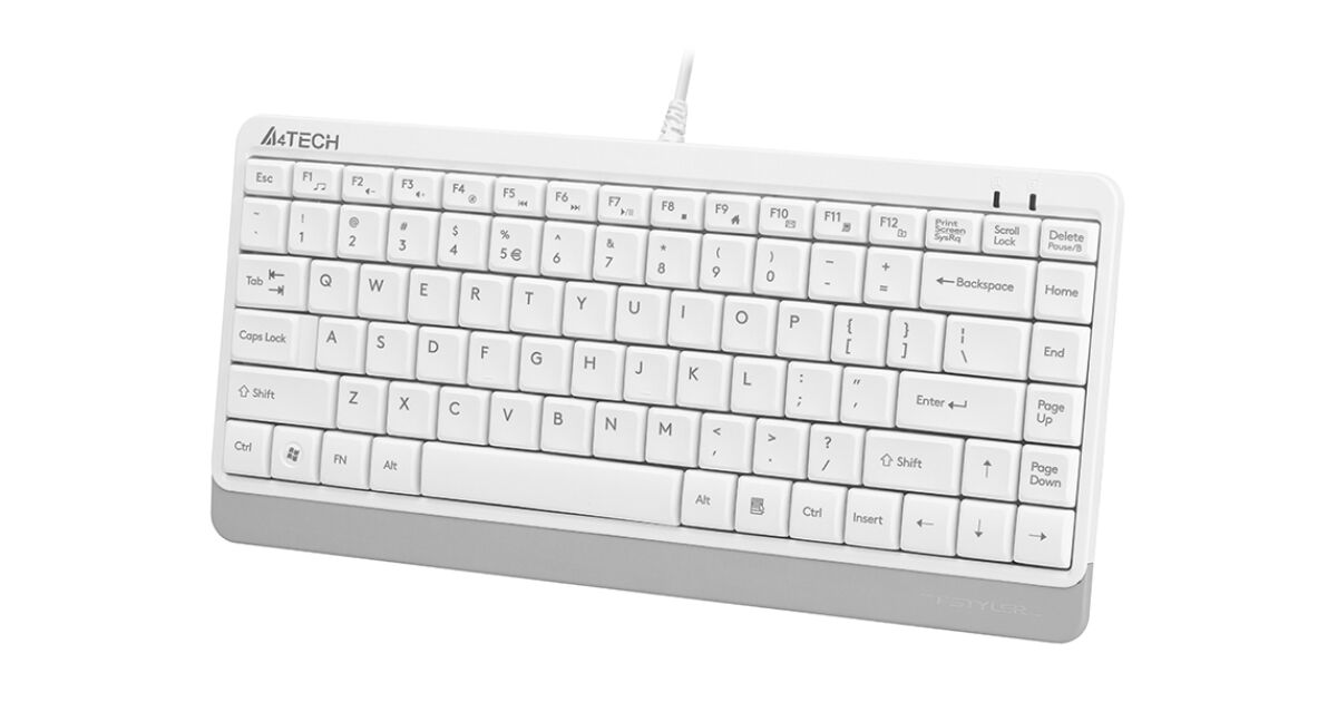 A4TECH FSTYLER FK11, USB, Angol, 12 Gyorsillentyű, Fehér, Billentyűzet ...