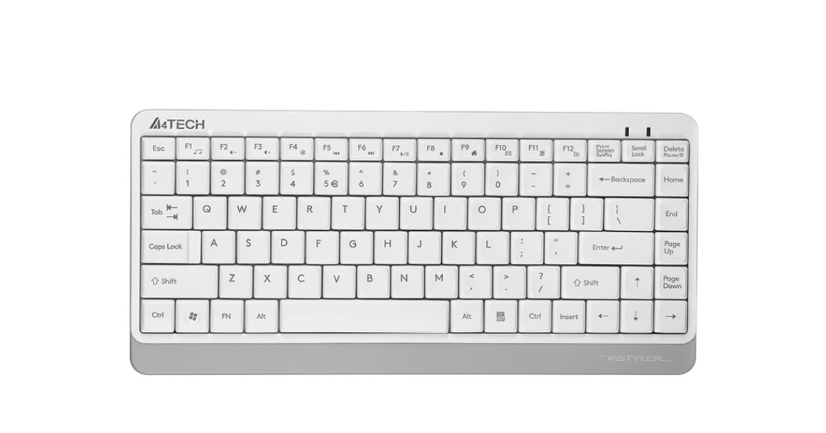 A4TECH FSTYLER FK11, USB, Angol, 12 Gyorsillentyű, Fehér, Billentyűzet ...