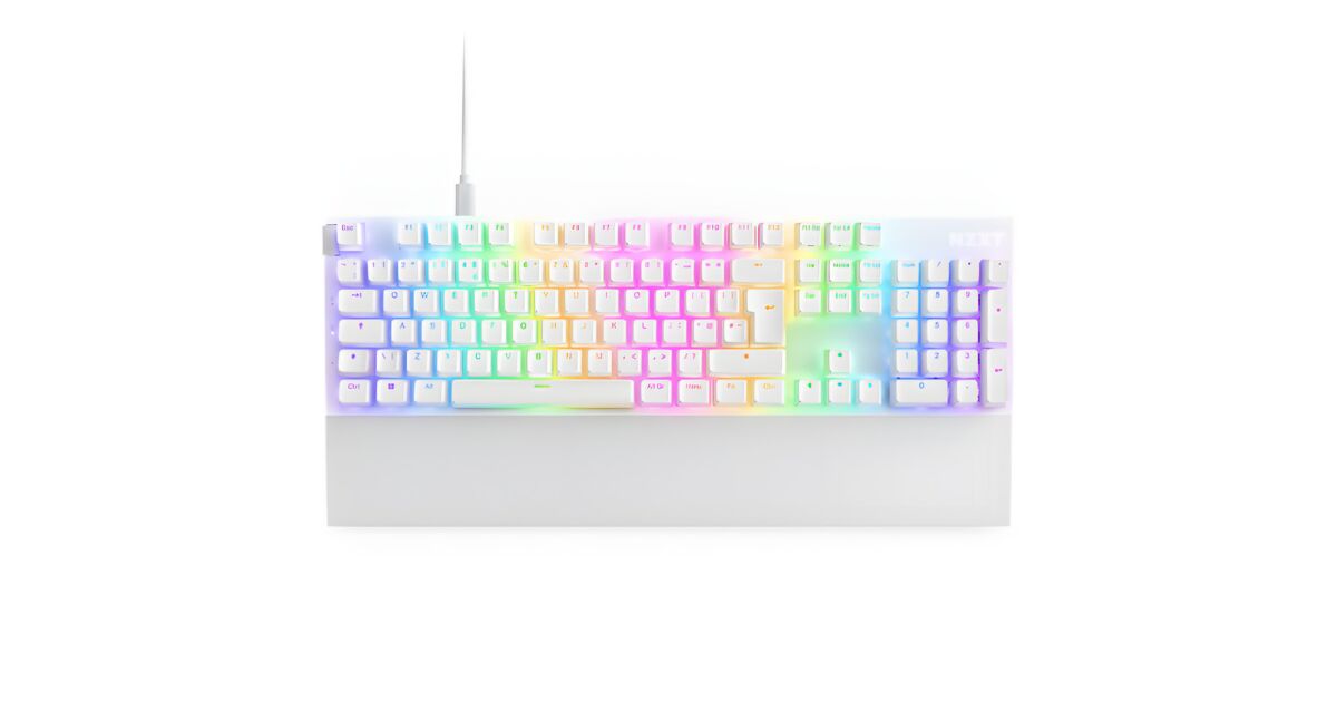 NZXT Function 2 billentyűzet - fehér - UK layout - KB-001NW-UK | Pepita.hu