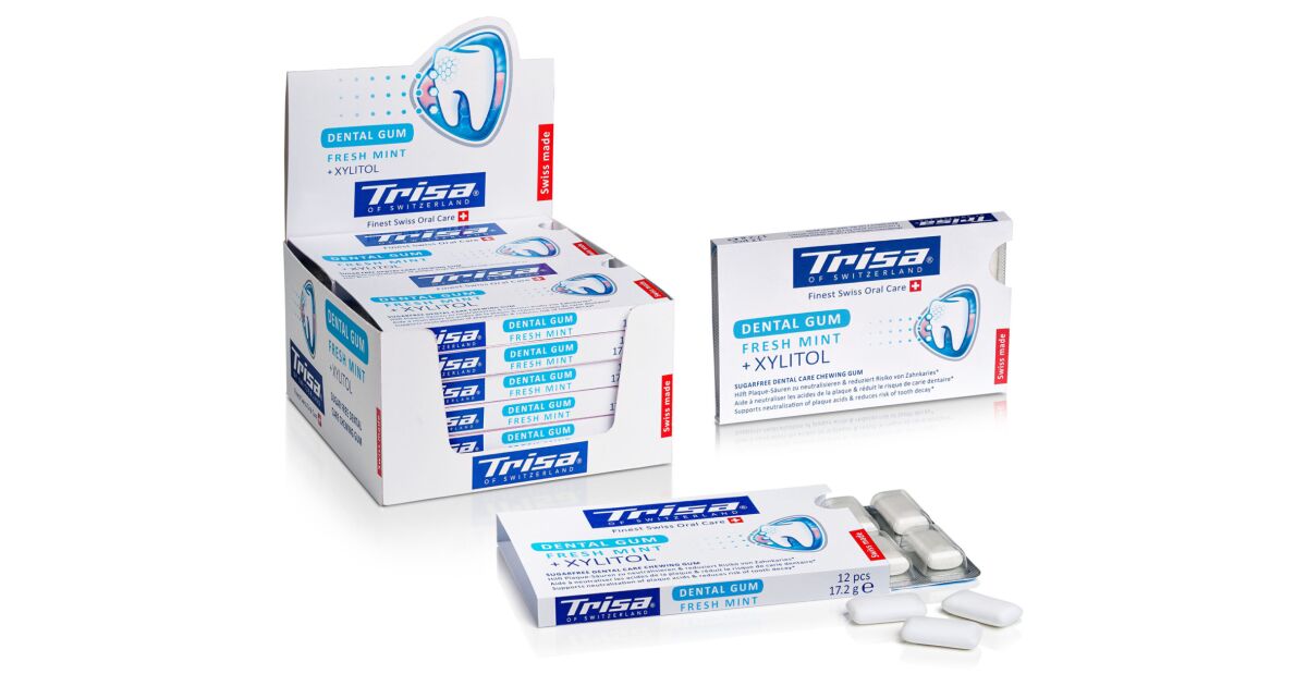 Guma dentara profesionala Trisa Dental Gum + Xylitol 904473 | Pepita.com