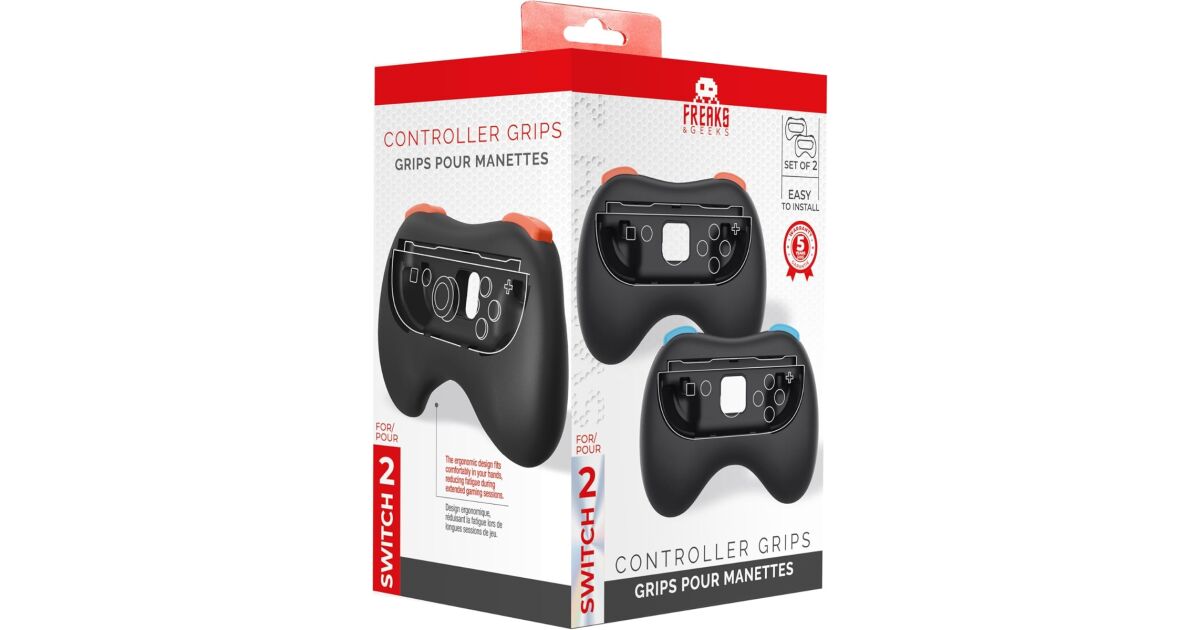 Freaks and Geeks Controller Grips, Nintendo Switch 2, Joy-Con, Fekete ...